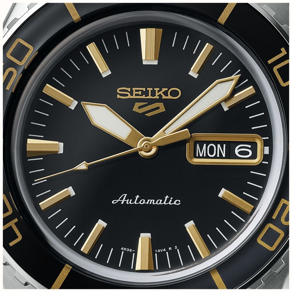 Seiko 5 Sports SKX Blacktone Redux (42.5mm) Black Dial / Stainless Steel Bracelet SRPK99K1 ...