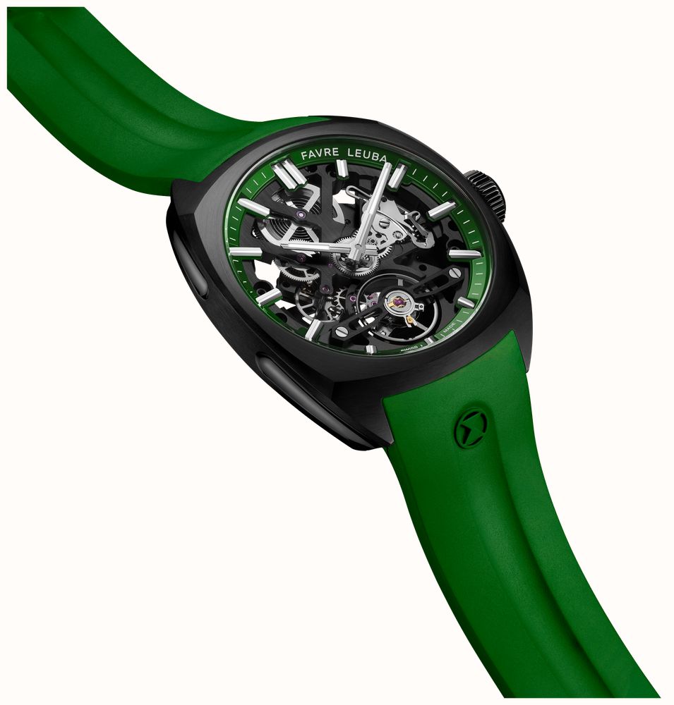 Favre Leuba Chief Skeleton Automatic (40mm) Black Skeleton Dial / Green ...