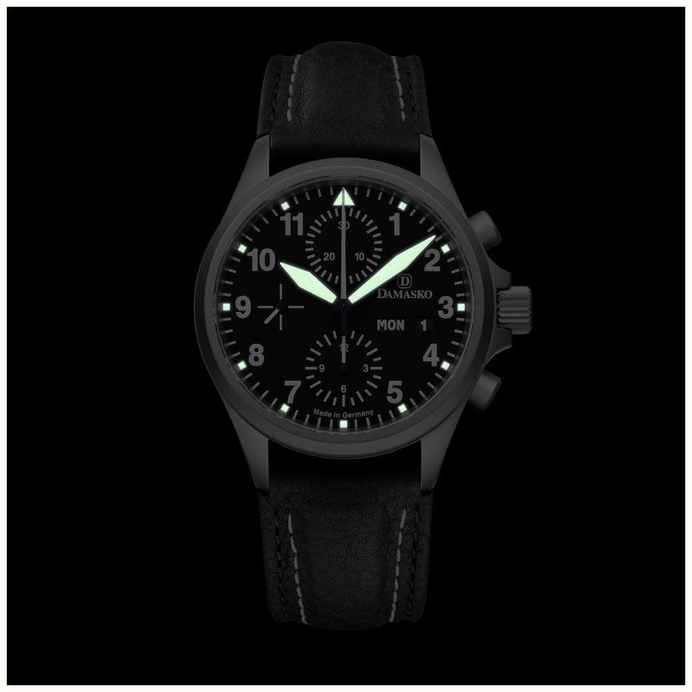 Damasko DC56 Chronograph TOP Automatic (40mm) Black Dial / Black ...