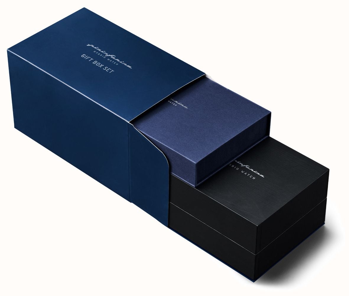 Pininfarina by Globics Senso Hybrid Smartwatch (44mm) Moonlight Silver ...