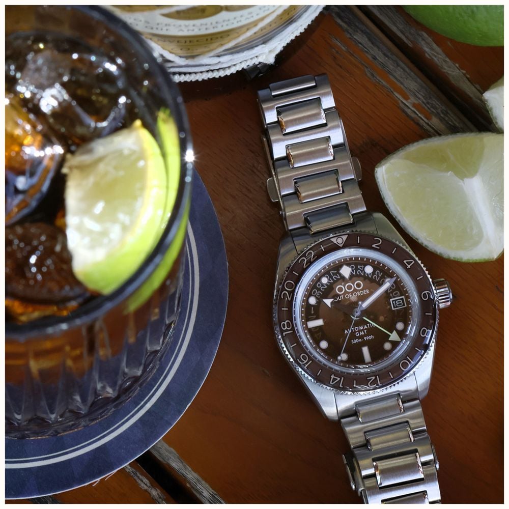 Out Of Order Cuba Libre Limited Edition Automatic GMT (40mm) Gradient OOO.001-25.CL.BAND.SS ...