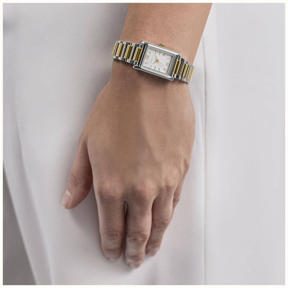 Radley Women's (21.2mm) White Rectangular Dial / Two-Tone Stainless ...
