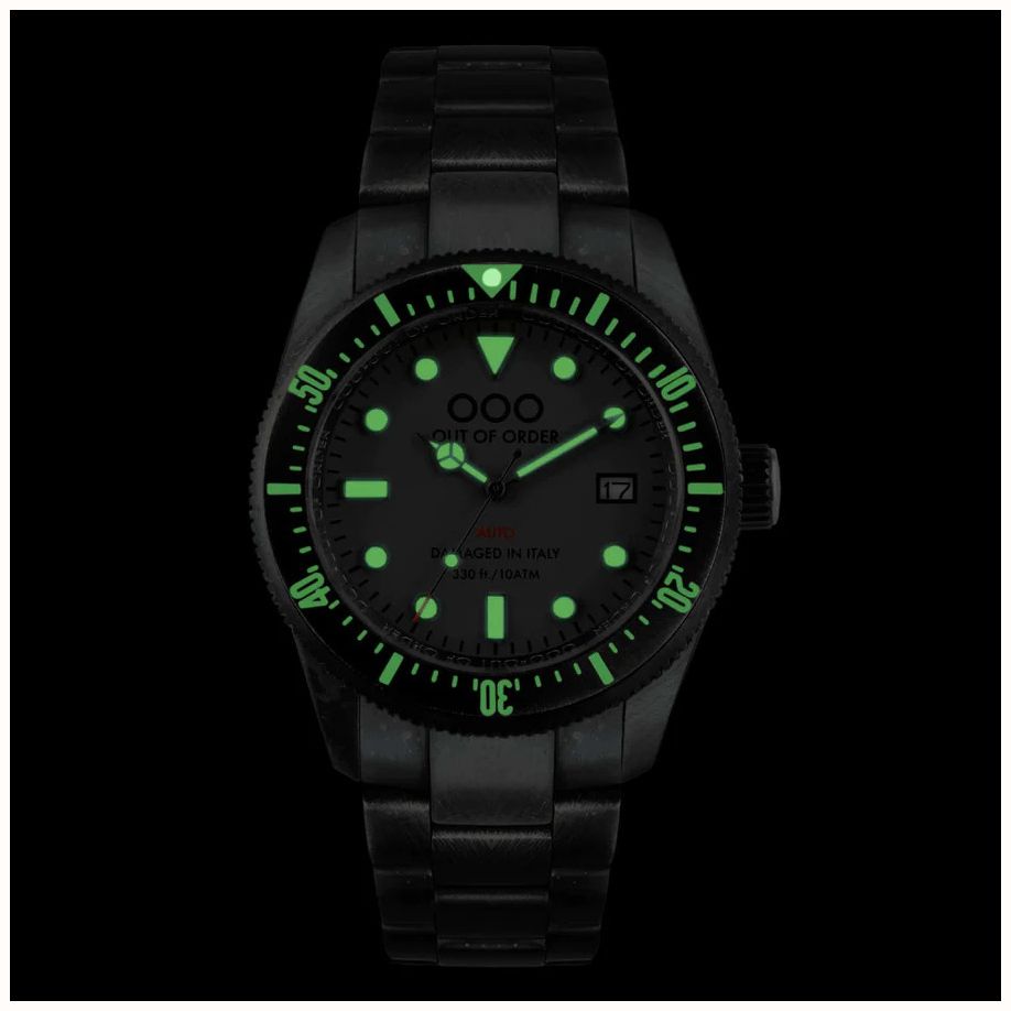 Out Of Order Grey Auto 2.0 (44mm) Grey Dial / Aged Stainless Steel OOO ...