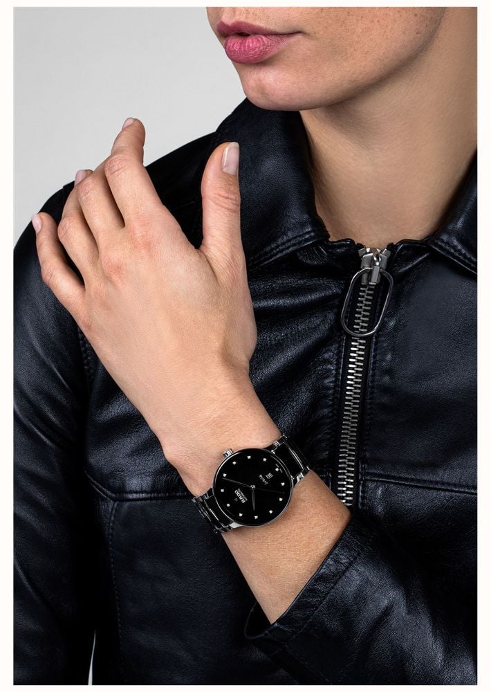RADO Centrix Diamonds Automatic (39.5mm) Black Dial / Black High-Tech ...