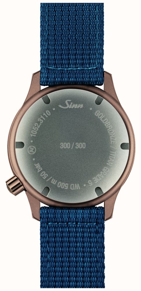 Sinn T50 GOLDBRONZE B Limited Edition (41mm) Dark Blue Dial / Blue ...