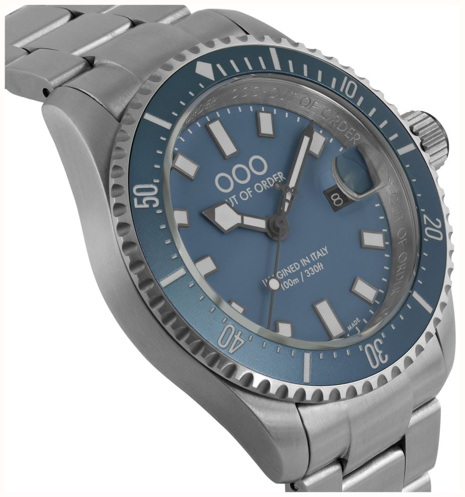 Out Of Order BLU MEDITERRANEO CASANOVA (44mm) Blue Dial / Ultra Brushed ...
