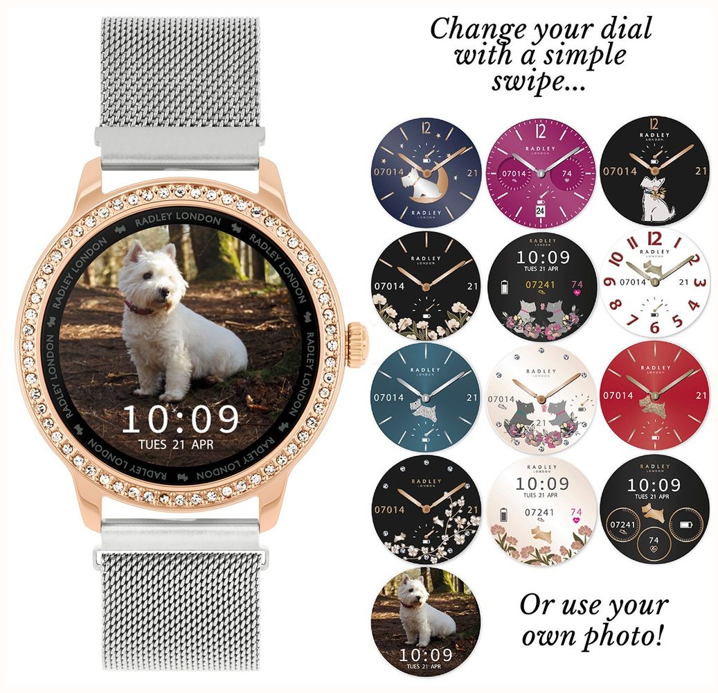 Radley Series 7 Crystal Smartwatch (46mm) Digital Dial / Stainless ...