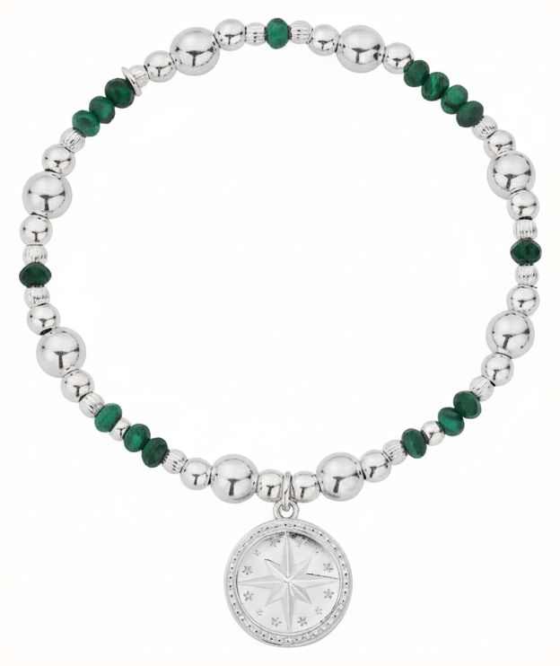 ChloBo Forever Wandering Malachite Drop Star Sterling Silver ...