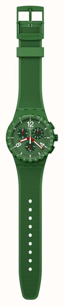 Swatch PRIMARILY GREEN (42mm) Green Chronograph Dial / Green Silicone ...