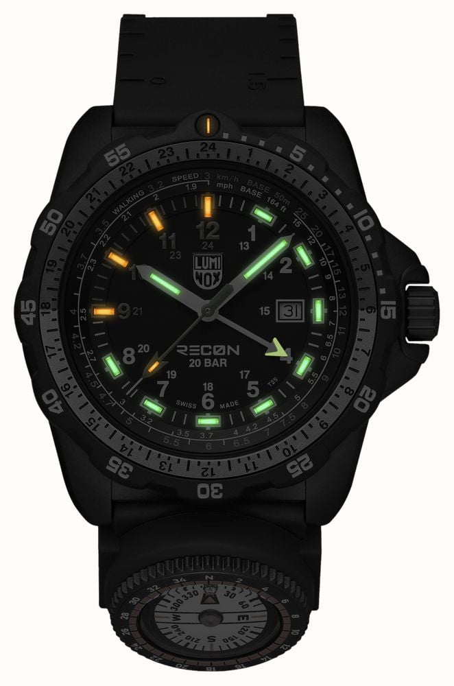 Luminox RECON Nav Spec SET (46mm) Black Dial / Black Rubber Strap ...