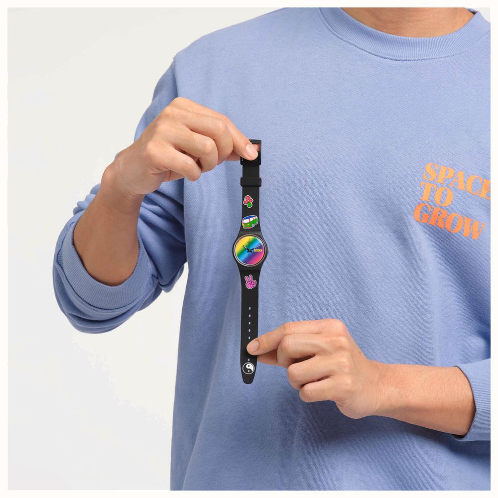 Swatch Flower Power GO WITH THE 'BOW Bioceramic Watch SO31B101 - First ...