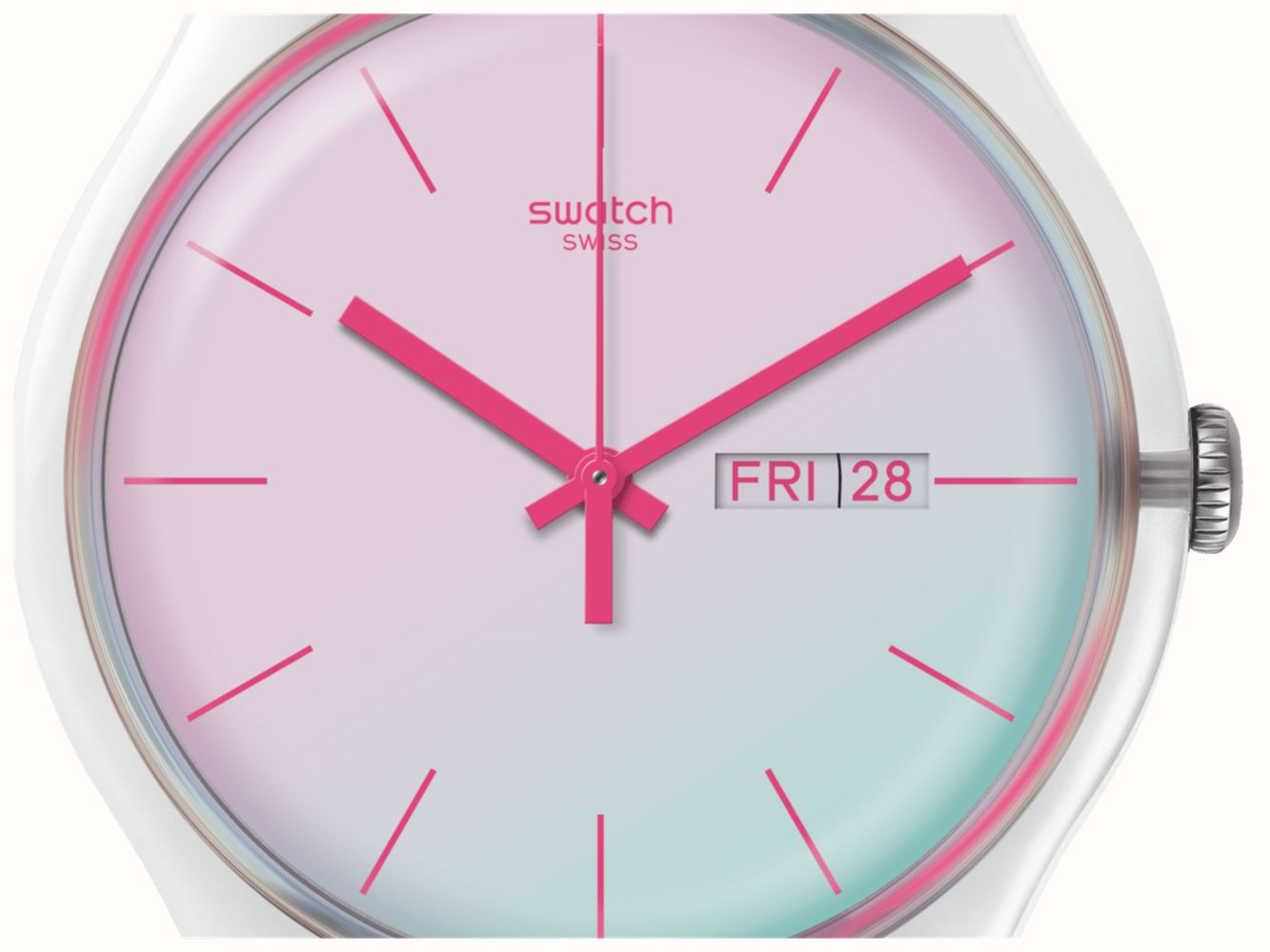 Swatch POLAWHITE (41mm) White Solar Spectrum Glass Dial / White ...