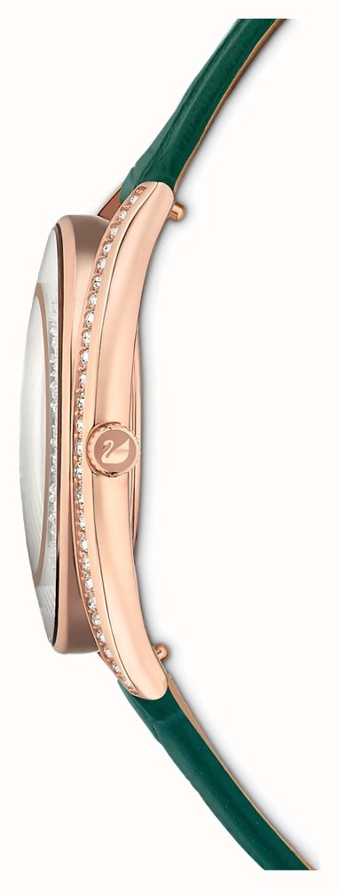 Swarovski Crystalline Aura | Green Dial | Green Leather Strap 5644078 ...