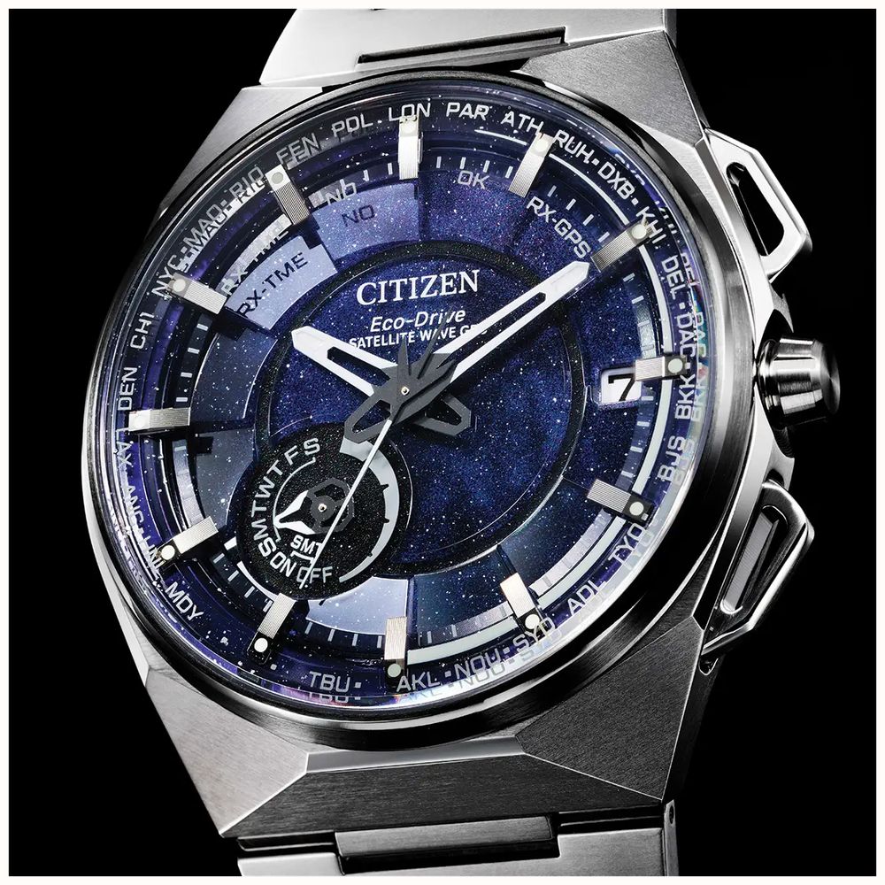 Citizen Eco-Drive Satellite Wave GPS Titanium (45mm) Blue Cosmos Dial ...