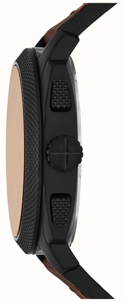 Fossil Men's Machine Watch And Bracelet Set (44mm) Black Dial / Brown ...