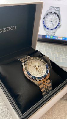 Seiko 5 Sports SKX GMT Sky Blue Silver Cloud Silver White Dial ...