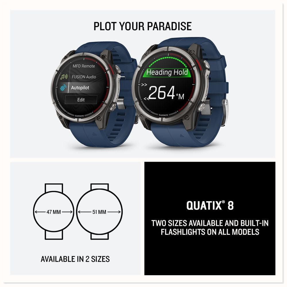 Garmin Quatix 8 47mm Marine GPS Smartwatch With AMOLED Display 010 ...
