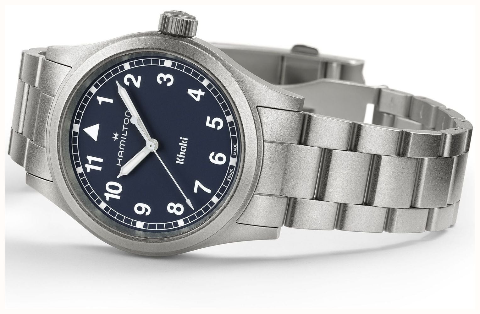 Hamilton Khaki Field Quartz (38mm) Navy Blue Dial / Stainless Steel ...