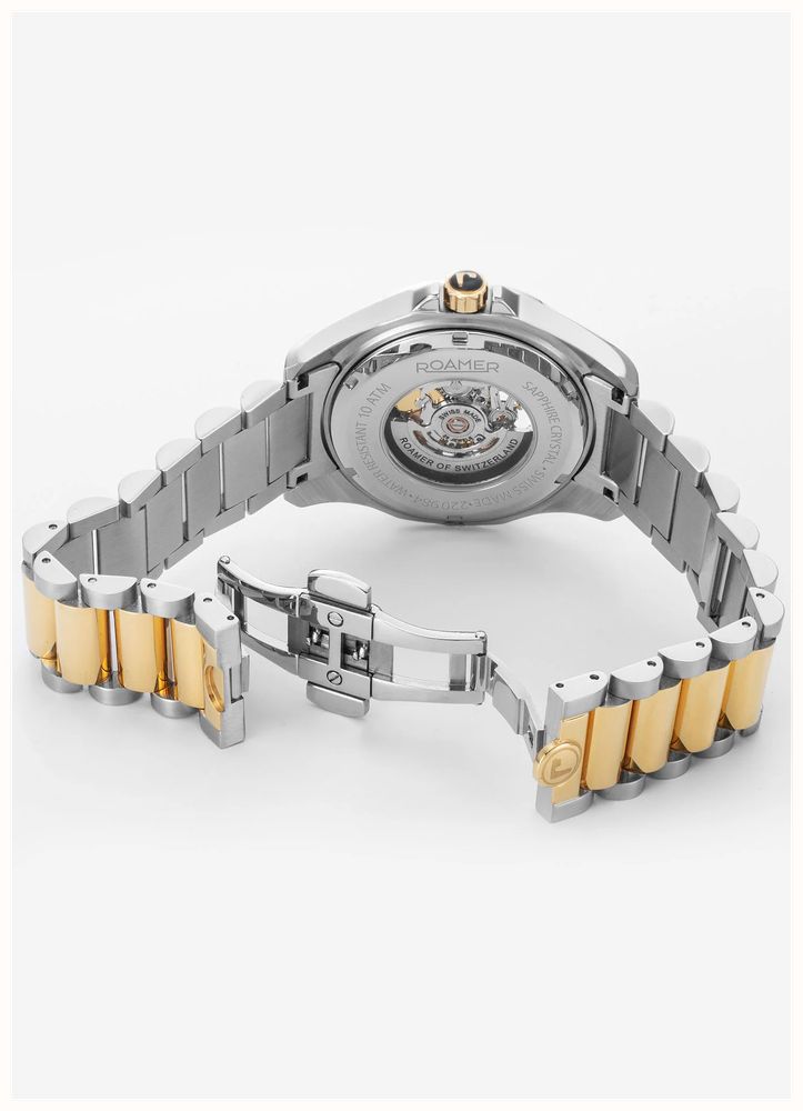 Roamer Rockshell MK III Skeleton (44mm) Green Skeleton Dial / Two-Tone ...