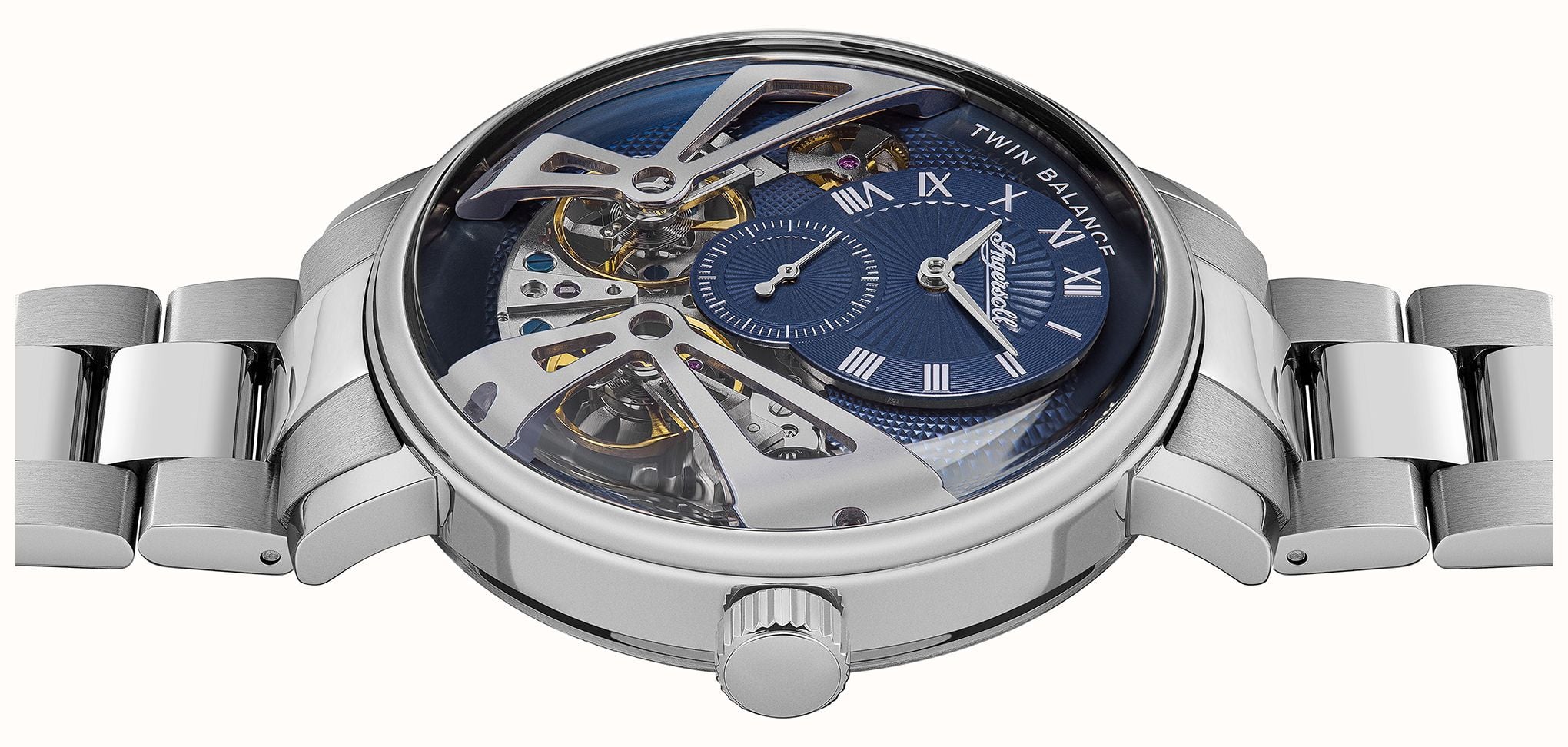 Ingersoll THE TENNESSEE Automatic (45mm) Blue Dial / Stainless Steel ...