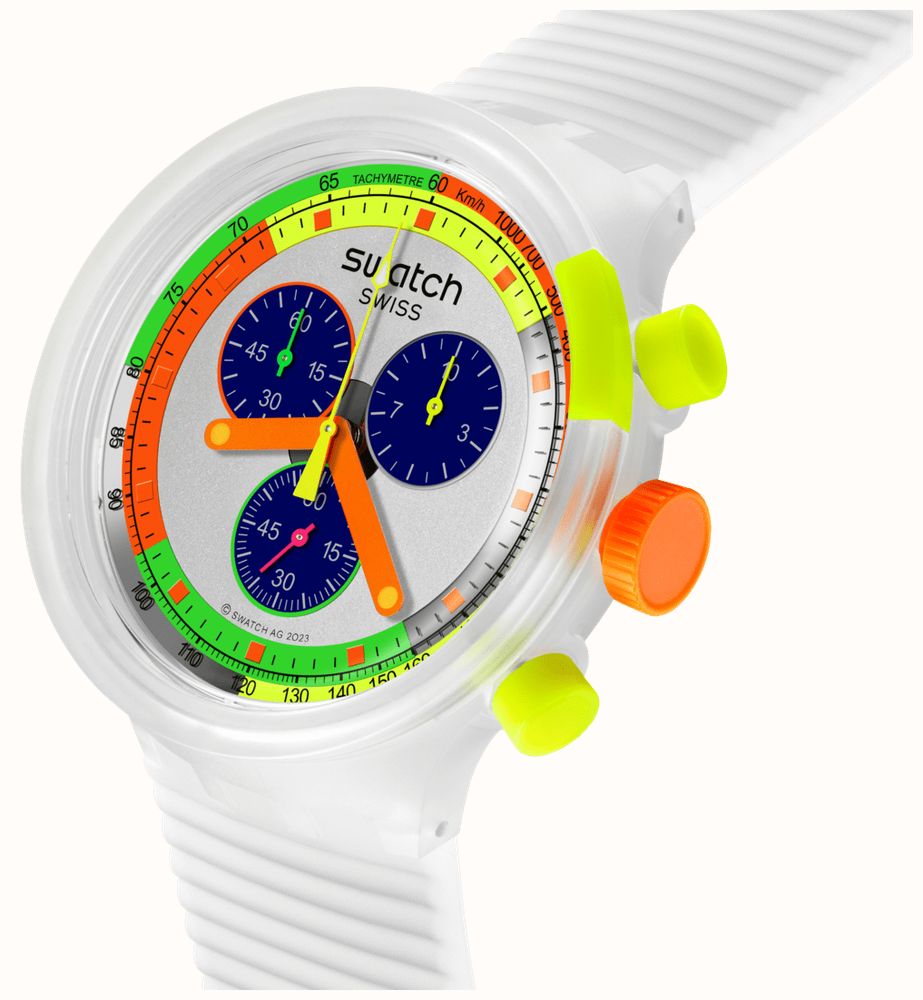 Swatch NEON JELLY PAY! (47mm) Multi-Coloured Dial / Matte Transparent ...