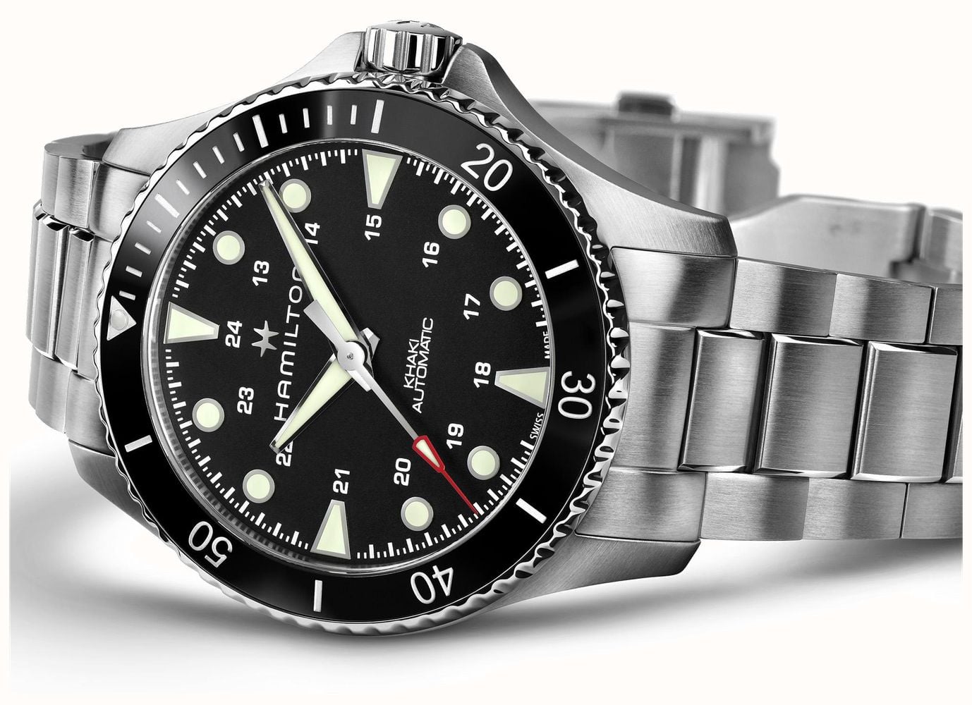 Hamilton Khaki Navy Scuba Automatic (43mm) Black Dial / Stainless Steel ...