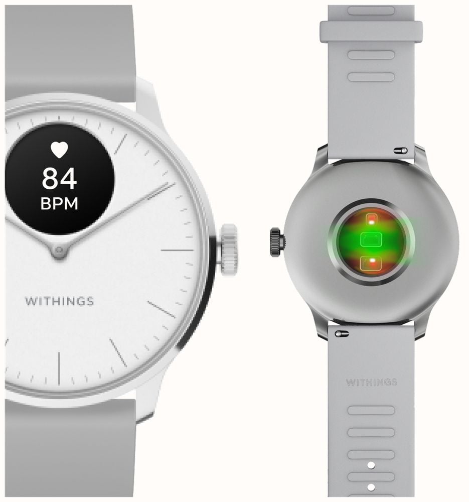 Withings ScanWatch Light - Hybrid Smartwatch (37mm) White Dial / Grey ...