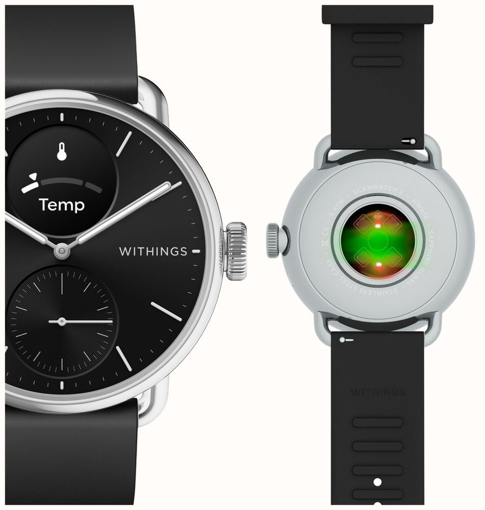Withings ScanWatch 2 - Hybrid Smartwatch With ECG (38mm) Black Hybrid ...