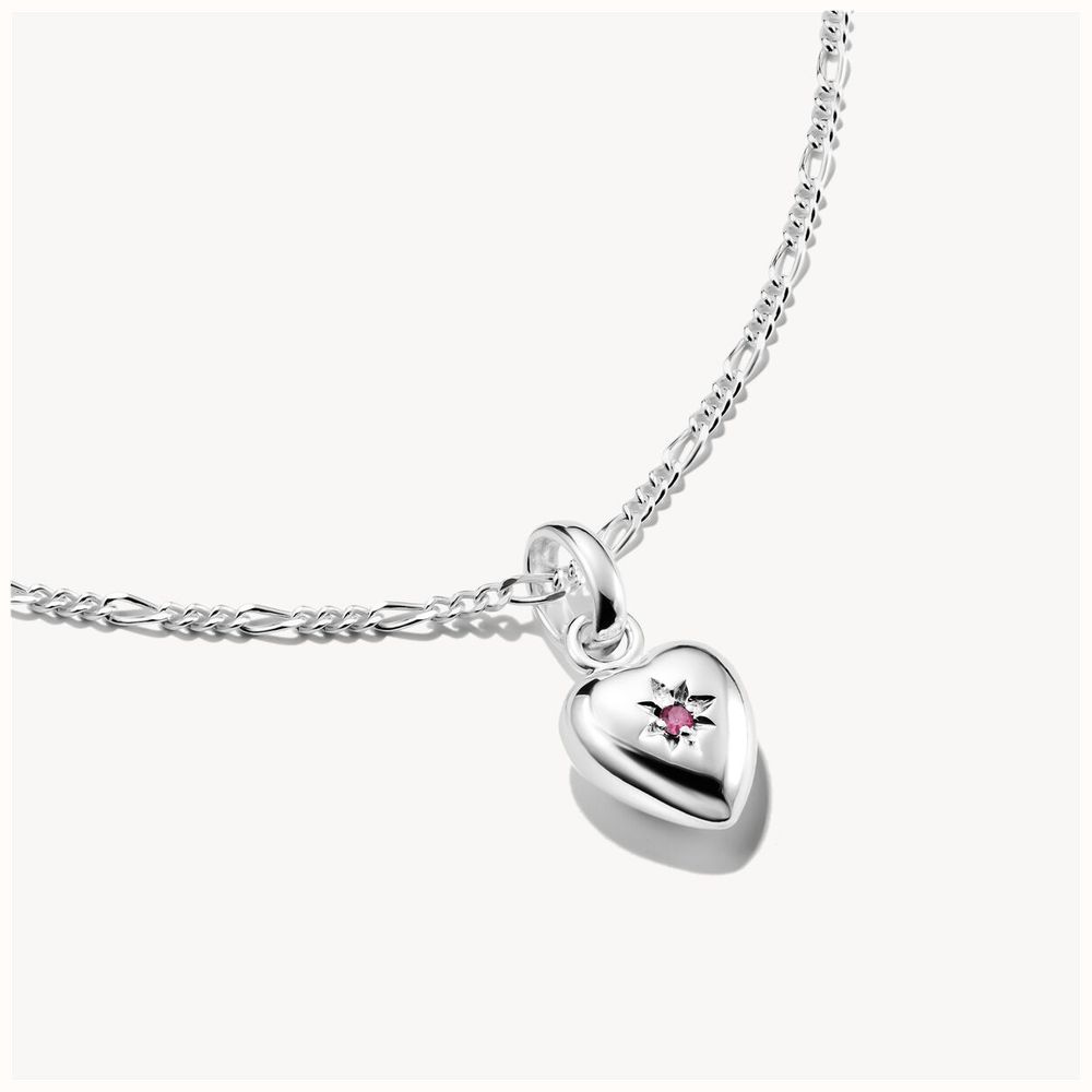 Thomas Sabo Silver Heart With Lab-Grown Ruby Star Charm Pendant Connect CC1234-011-10 - First ...