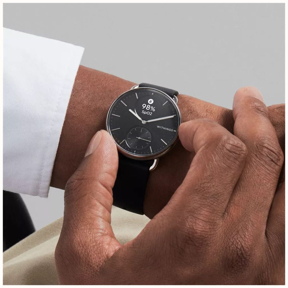 Withings ScanWatch 2 - Hybrid Smartwatch With ECG (38mm) Black Hybrid ...