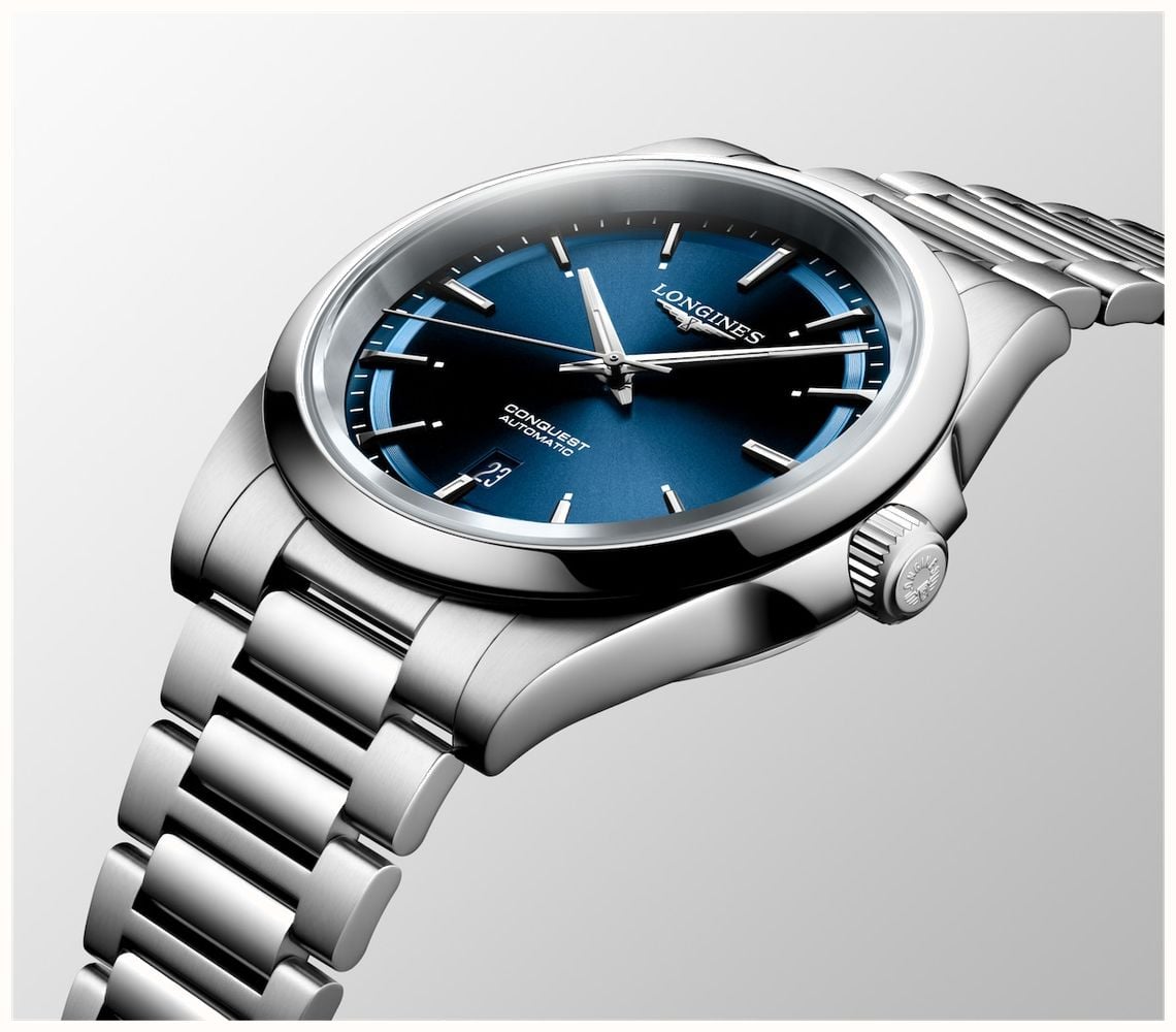 LONGINES Conquest Automatic (41mm) Sunray Blue Dial / Stainless Steel Bracelet L38304926 - First ...