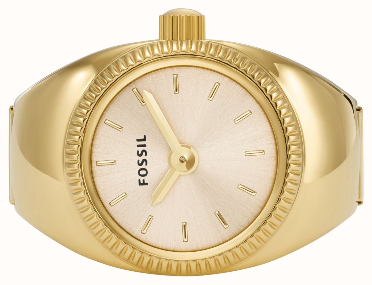 Fossil Ring Watch (15mm) Gold Dial / Gold-Tone Stainless Steel ...