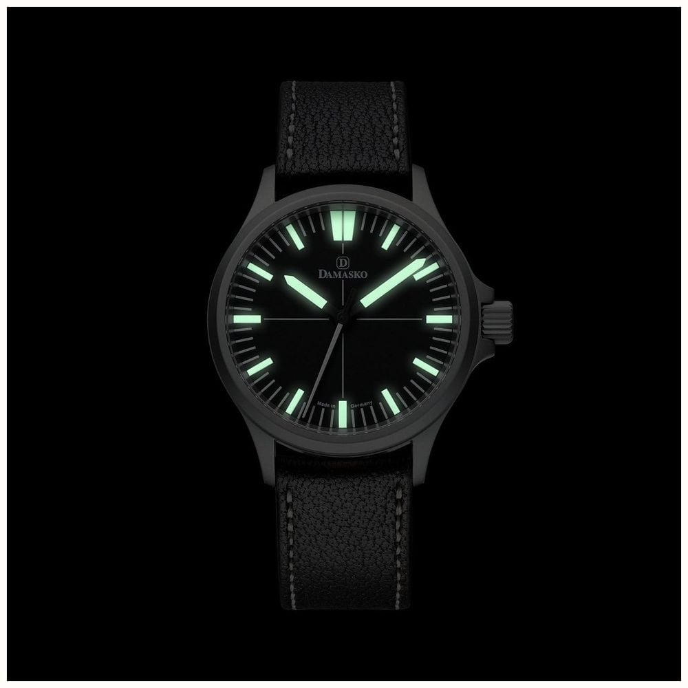 Damasko DK32 Ocean (39mm) Blue Dial / Dark Blue Leather Strap DK32/2 ...