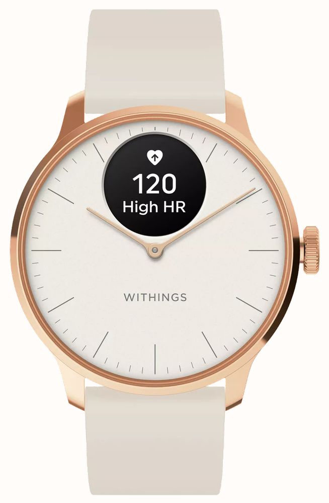 Withings ScanWatch Light Hybrid Smartwatch 37mm White Dial Rose Withings ScanWatch Light Hybrid Smartwatch 37mm White Dial Rose