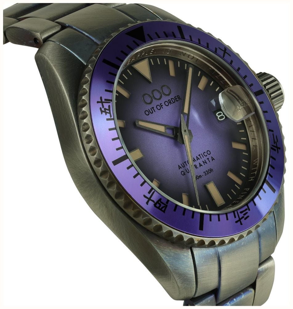 Out Of Order INDIGO AUTOMATICO QUARANTA (40mm) Sunburnt Purple Dial ...