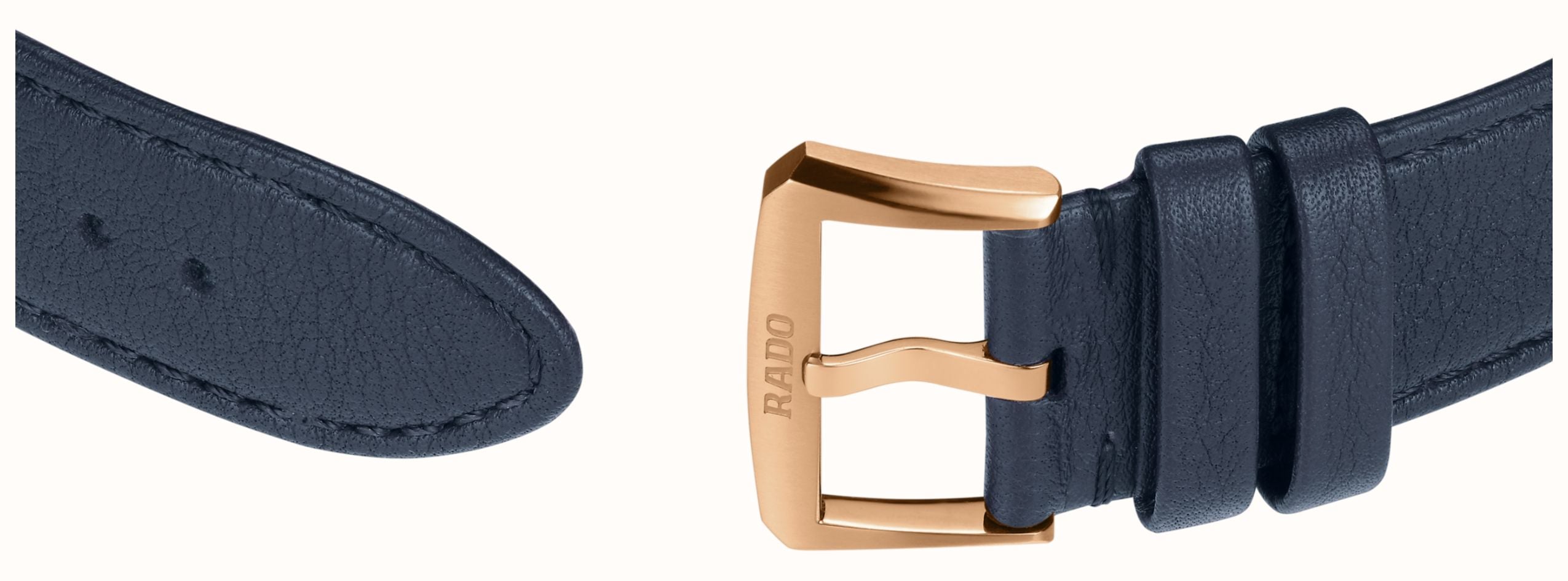 RADO Florence Automatic (39mm) Embossed Blue Dial / Blue Leather Strap ...