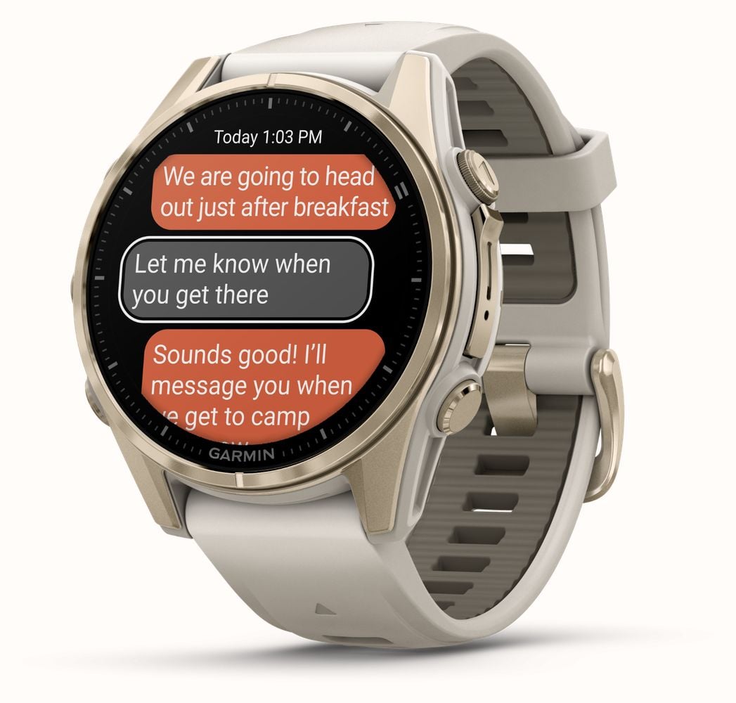 Garmin Fenix 8 43mm AMOLED Sapphire Premium Multisport GPS Smartwatch Gold With 010-02903-11 ...