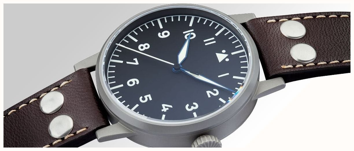 Laco Westerland Handwinding (45mm) Black Dial / Brown Calf Leather ...