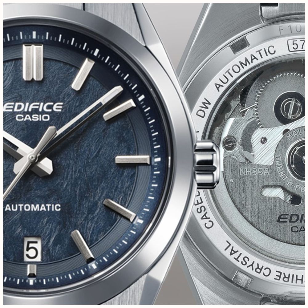 Casio EFK-100 Series Mechanical (39mm) Blue Electroforming Dial / EFK ...