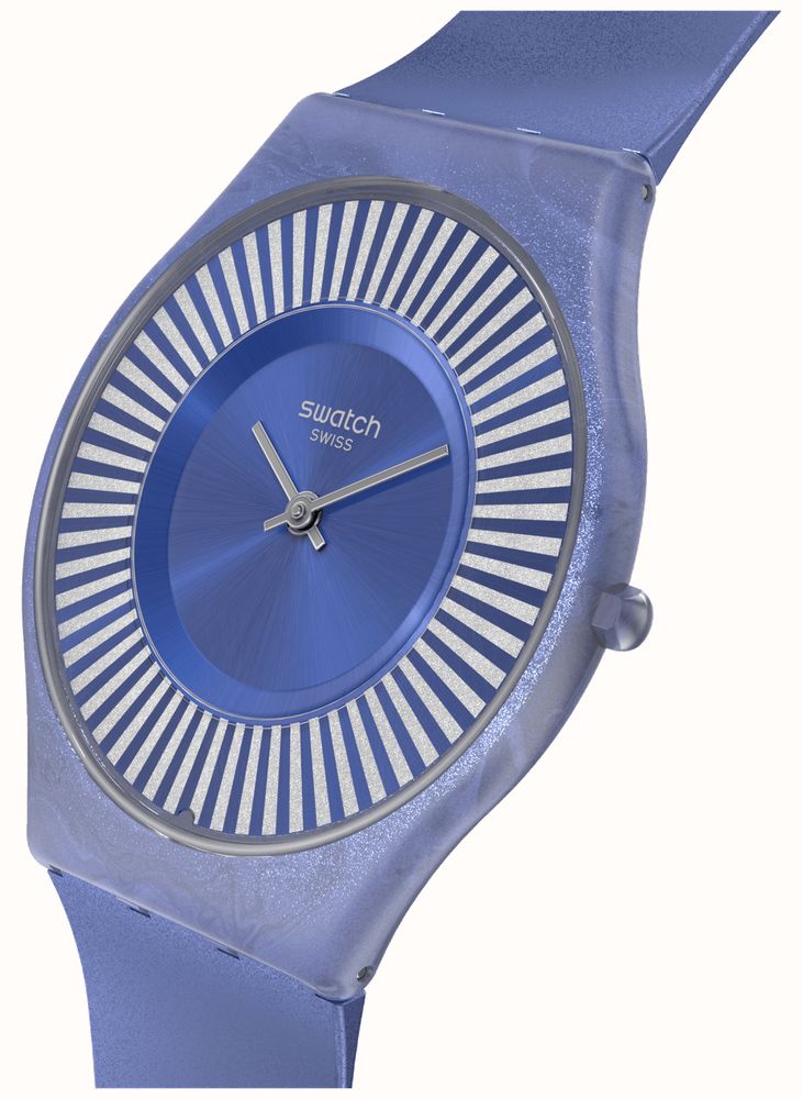 Swatch METRO DECO (34mm) Blue Dial / Blue Silicone Strap SS08N110 ...