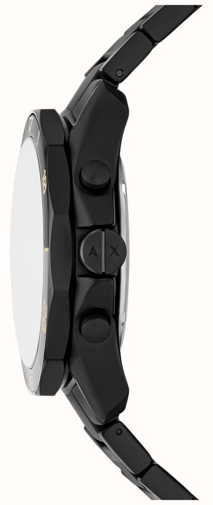 Armani Exchange Men's (44mm) Black Chronograph Dial / Black Stainless ...