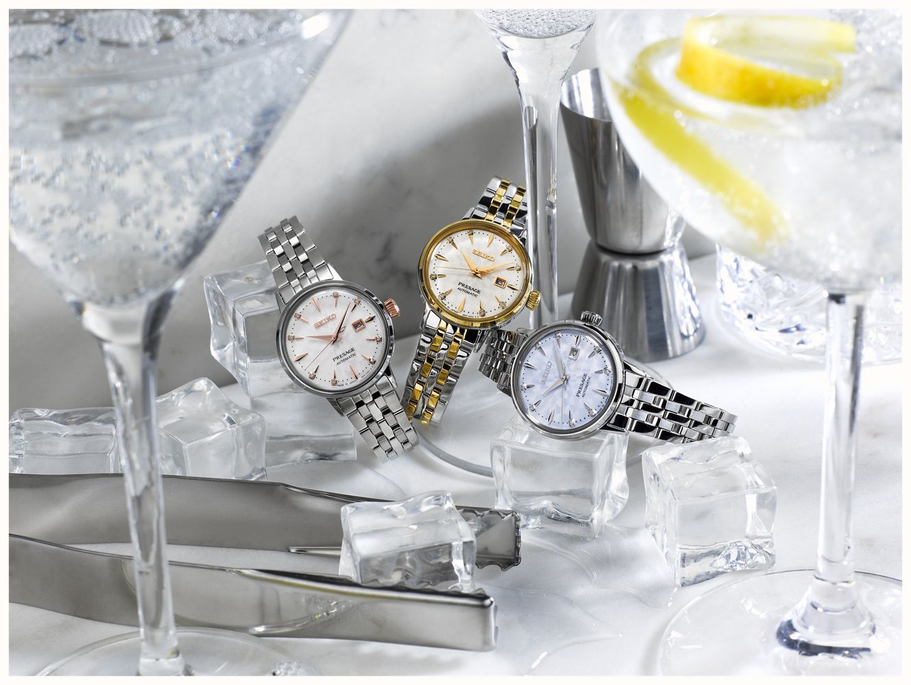 Seiko Presage Cocktail Time 'White Lady' Diamond Twist (30.3mm ...