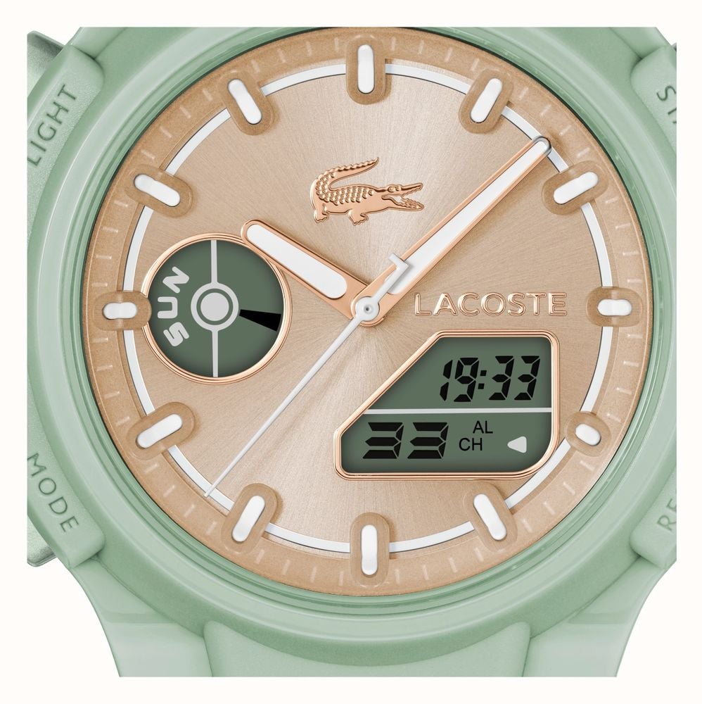 Lacoste LC33 Dual-Display Multifunction (40mm) Rose-Gold Sunray Dial ...