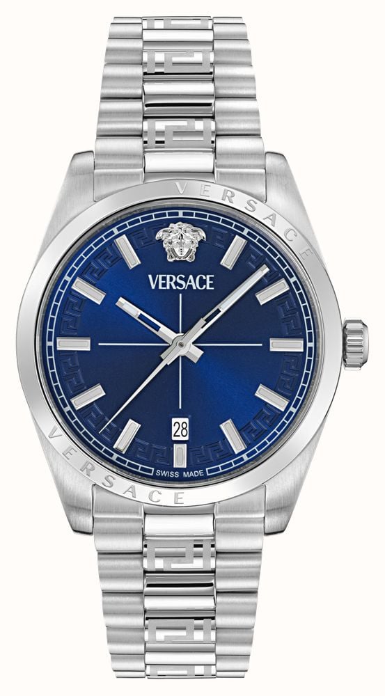 Versace MILLENIUM Quartz (40mm) Blue Dial / Stainless Steel Bracelet ...