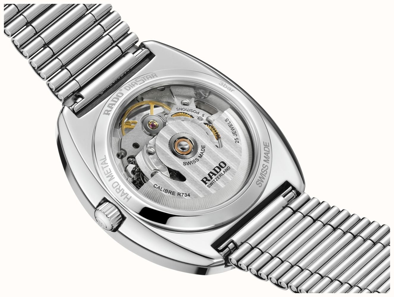 RADO DiaStar Original Open Heart (35mm) Black Dial / Stainless Steel Hard Metal R12063103 ...