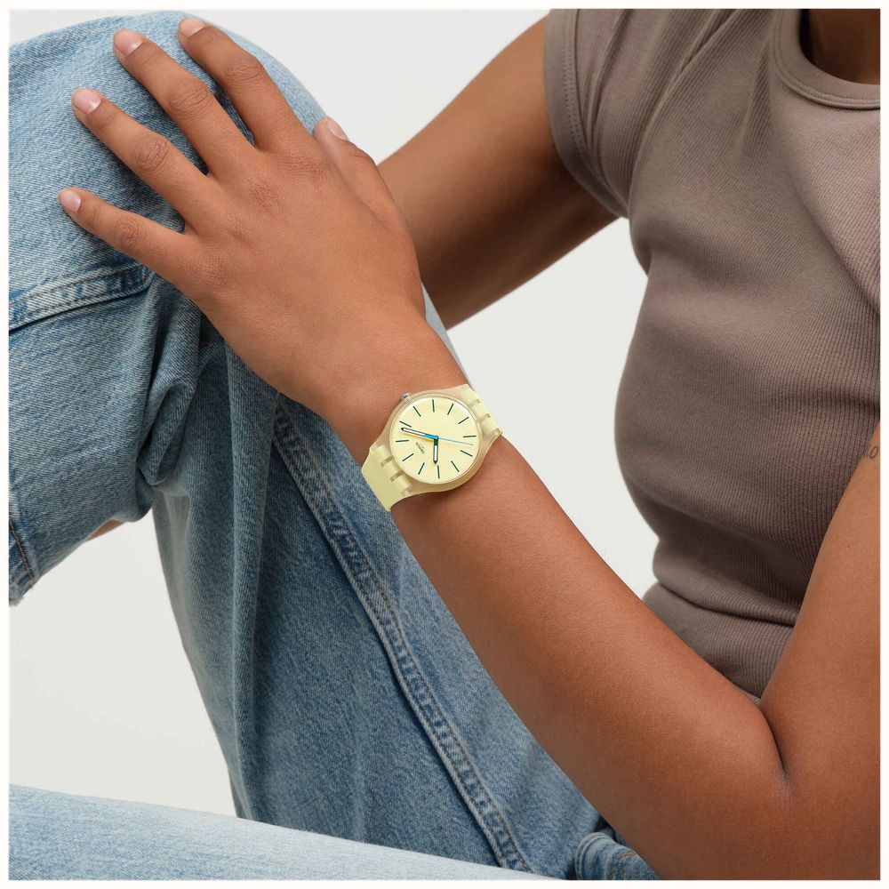 Swatch CITRUS TILT (41mm) Light Yellow Dial / Light Yellow Silicone ...