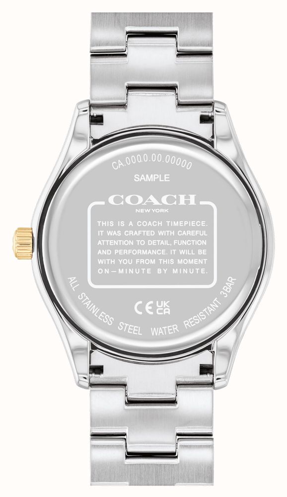 Coach Brooks (38mm) Silver Dial / Two-Tone Stainless Steel Bracelet ...