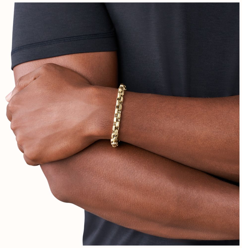 Armani Exchange Men's Gold-Tone Stainless Steel Chain Bracelet ...