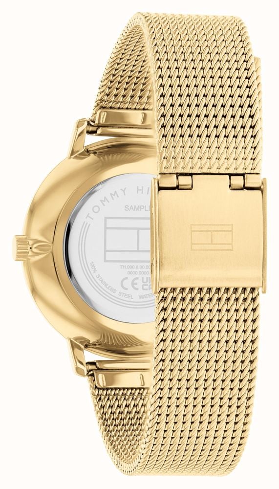 Tommy Hilfiger Women's Pippa (34mm) Green Dial / Gold-Tone Steel Mesh ...