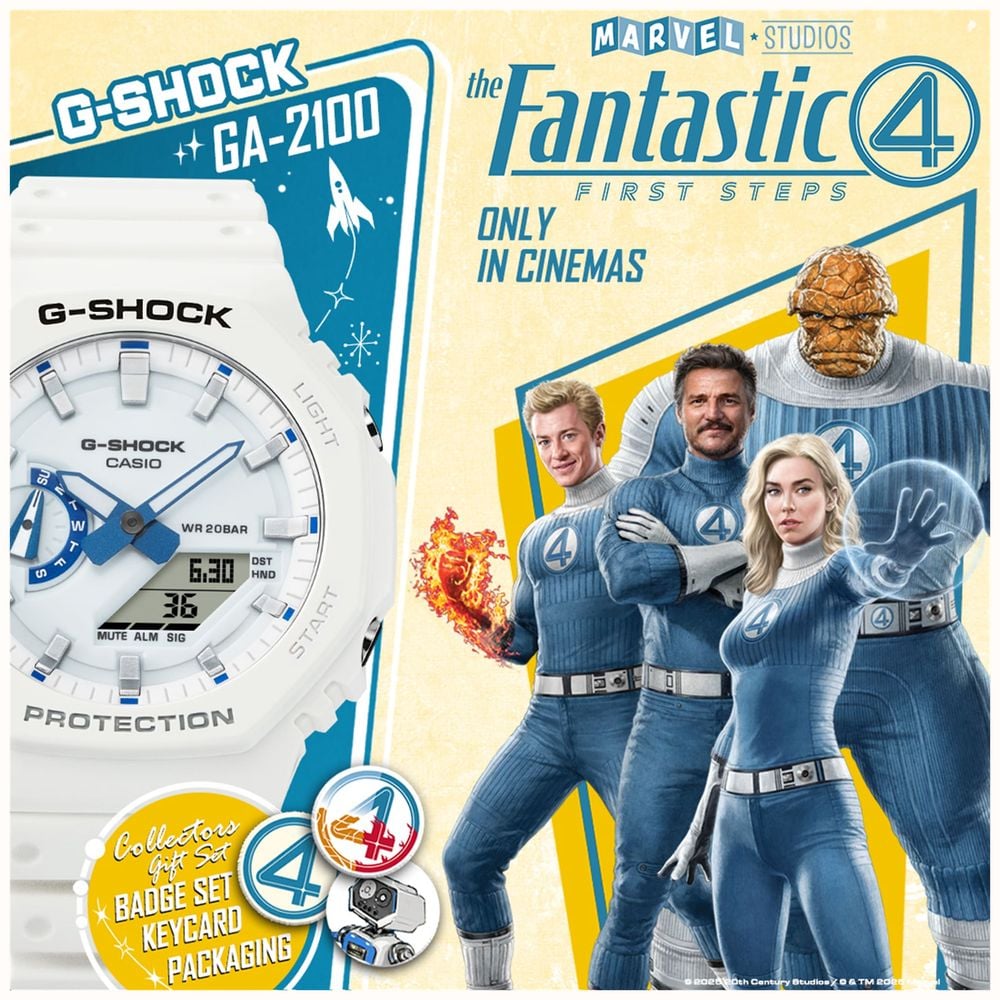 Casio G-Shock X The Fantastic Four First Steps (45.4mm) White Dial ...
